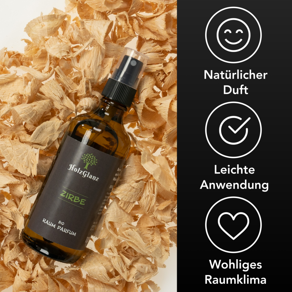 Bio Zirben Raumparfum 100ml - Holzglanz