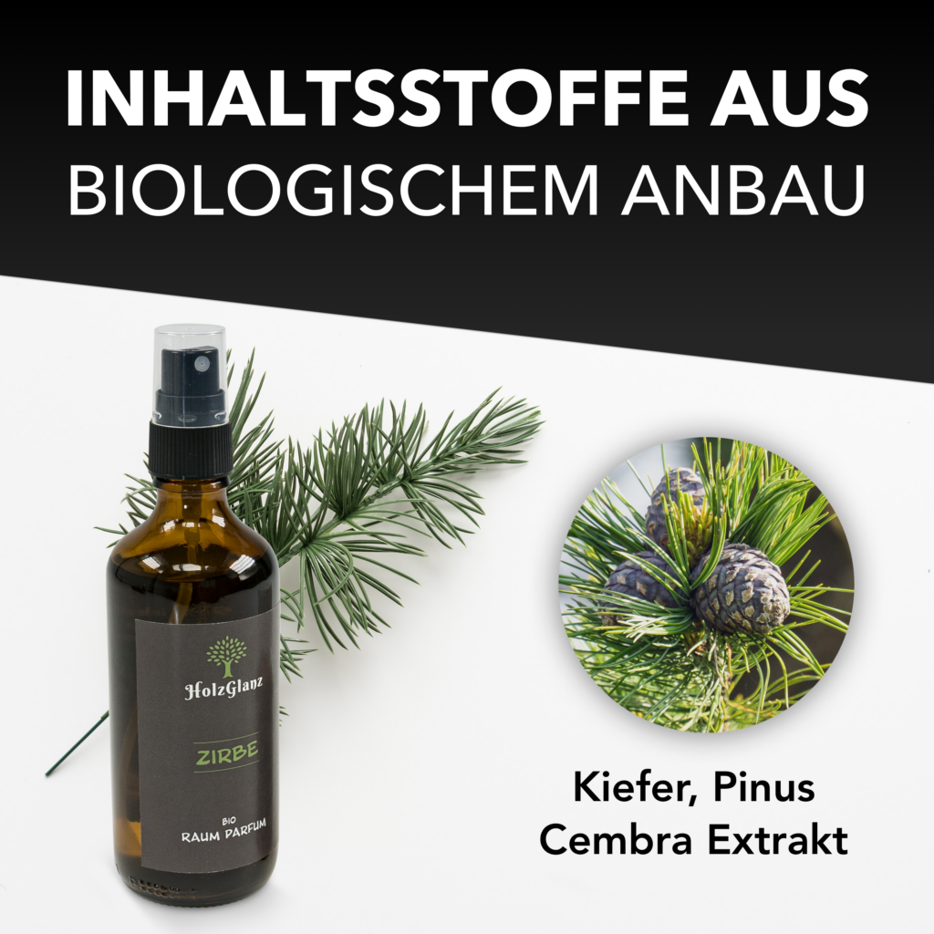 Bio Zirben Raumparfum 100ml - Holzglanz